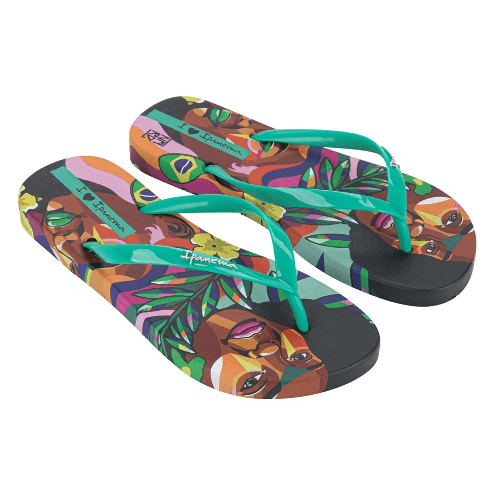 CHANCLAS MUJER IPANEMA NEGRO VERDE | Springstep.com